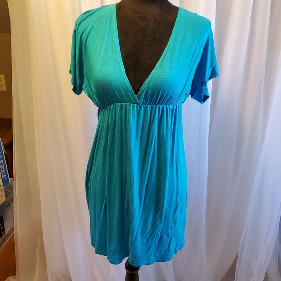 a.n.a | Tops | Ana Y2k Teal V Neck Tunic Blouse | Poshmark